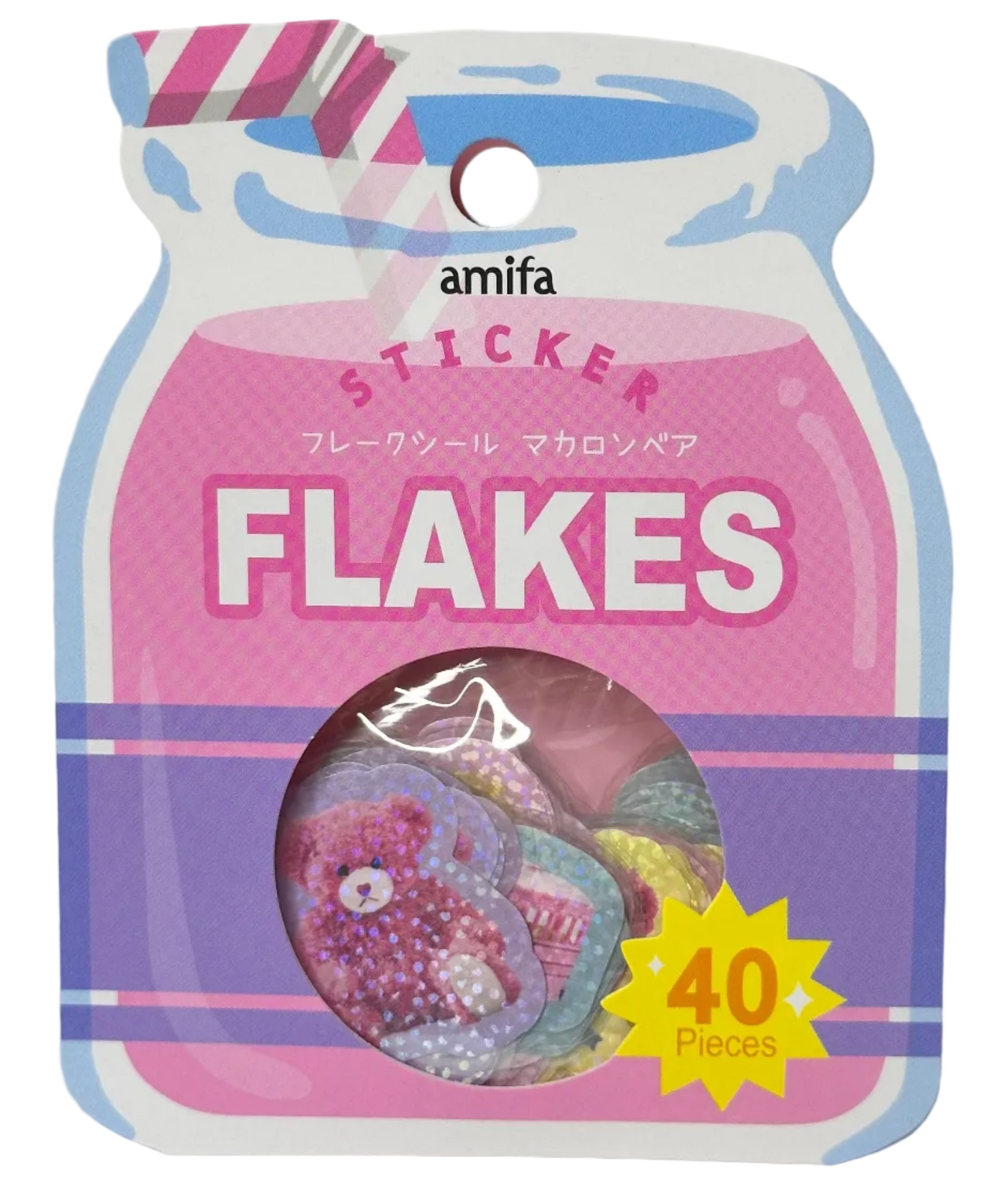 Amifa Sticker Flakes Cute Kawaii Glitter (40) – SPNSS Ltd.
